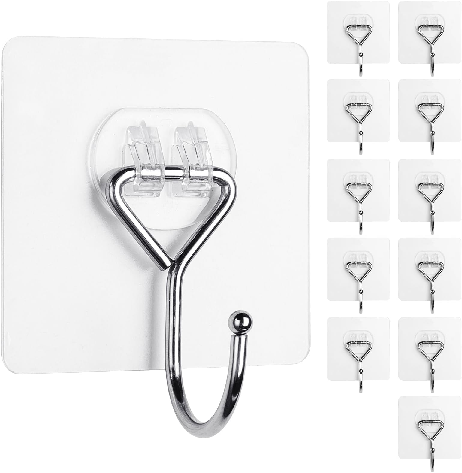 Amazon.com: Anffeary 30 Packs Large Adhesive Wall Hooks, Heavy Duty ...