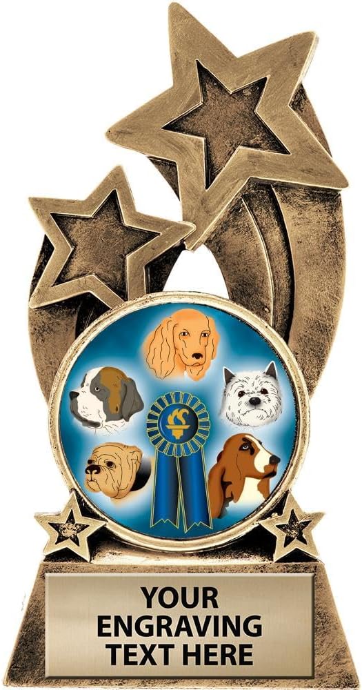 Amazon.com : Crown Awards Dog Show Trophy, 5.75" Glory Resin Dog Show ...