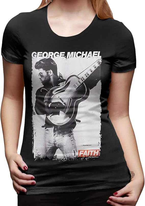 Amazon.com: George Michael T Shirt Womens Short Sleeve Tee Shirts ...