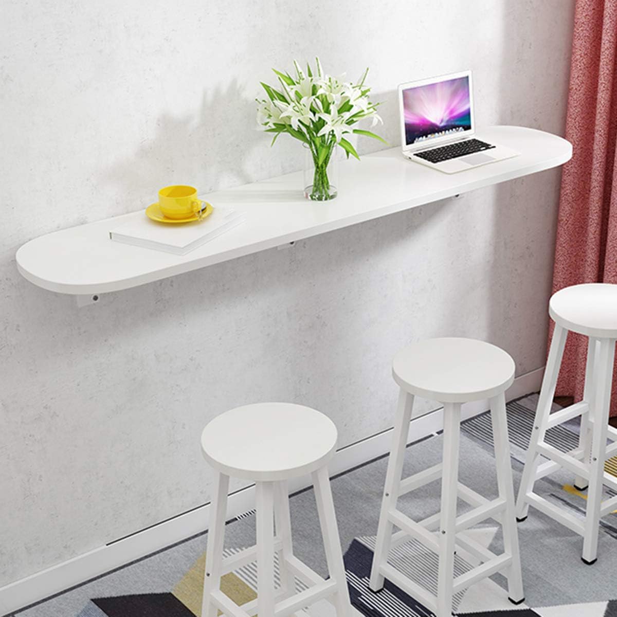 Amazon.com: Folding Table Foldable Wall-Mounted Console Table, Modern ...