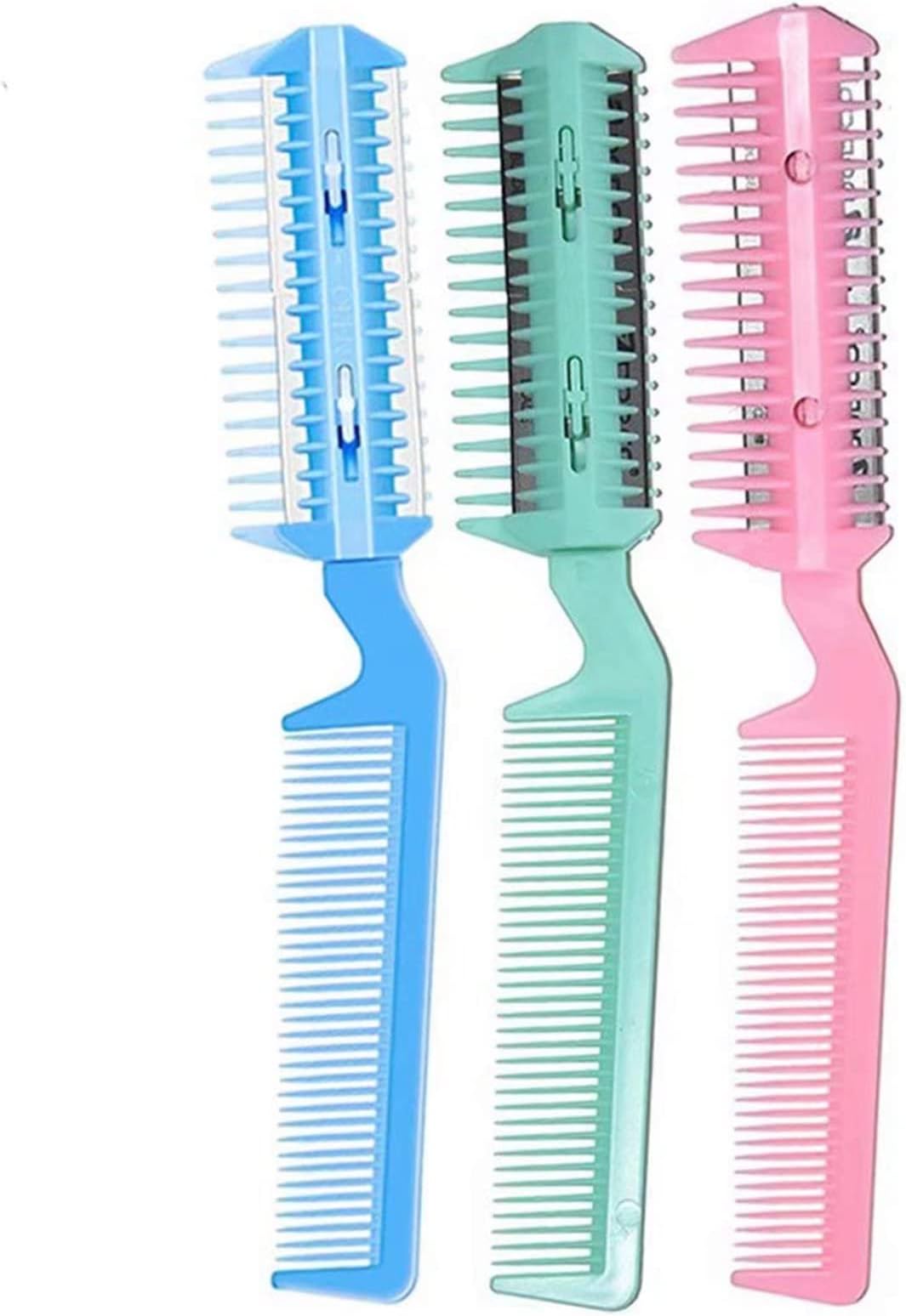 Amazon.com : FEEL ME 3 Packs Double Edge Barber Razor Comb for Thinning ...