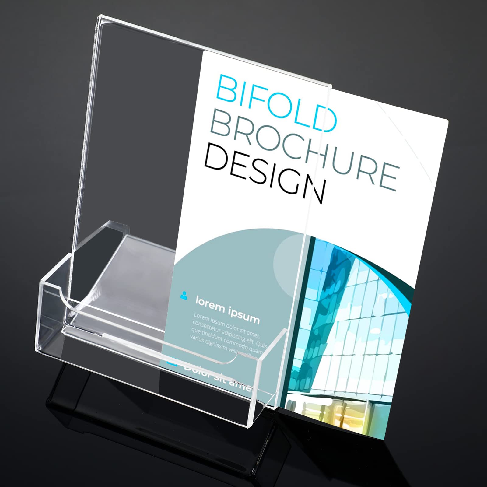 Snapklik.com : Crtiin 6 Pcs 4 X 6 Inch Acrylic Slanted Sign Holder