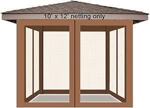 Amazon.com : Swity Home Replacement Patio Netting with Zipper & Hooks ...