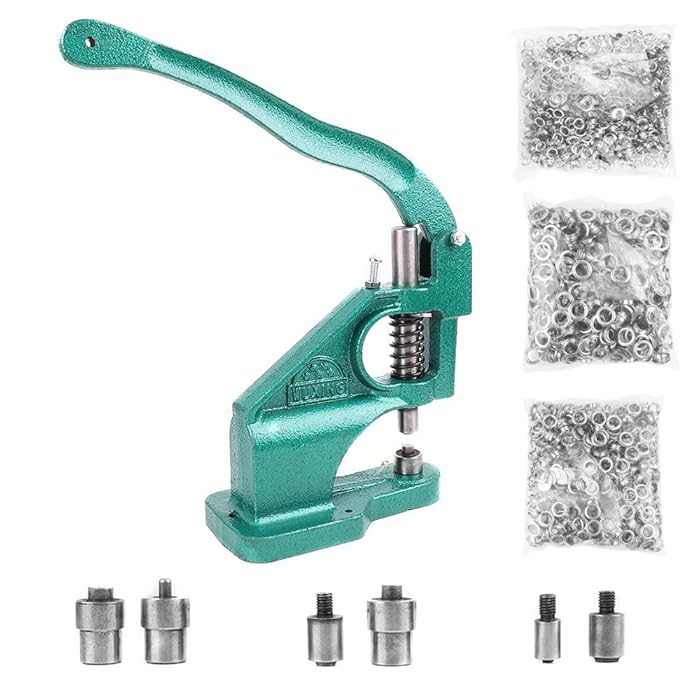 Buy Hand Press Heavy Duty Grommet Machine with 3 Dies (0 2 4) and 1500 ...