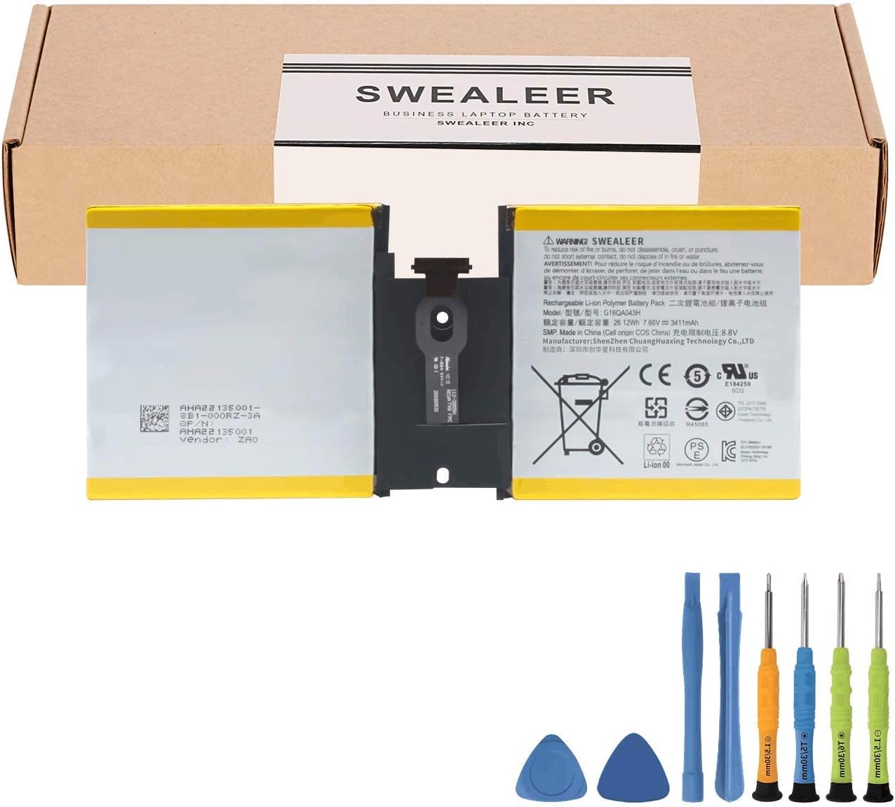 Amazon.com: SWEALEER G16QA043H Tablet Battery Replacement for Microsoft ...