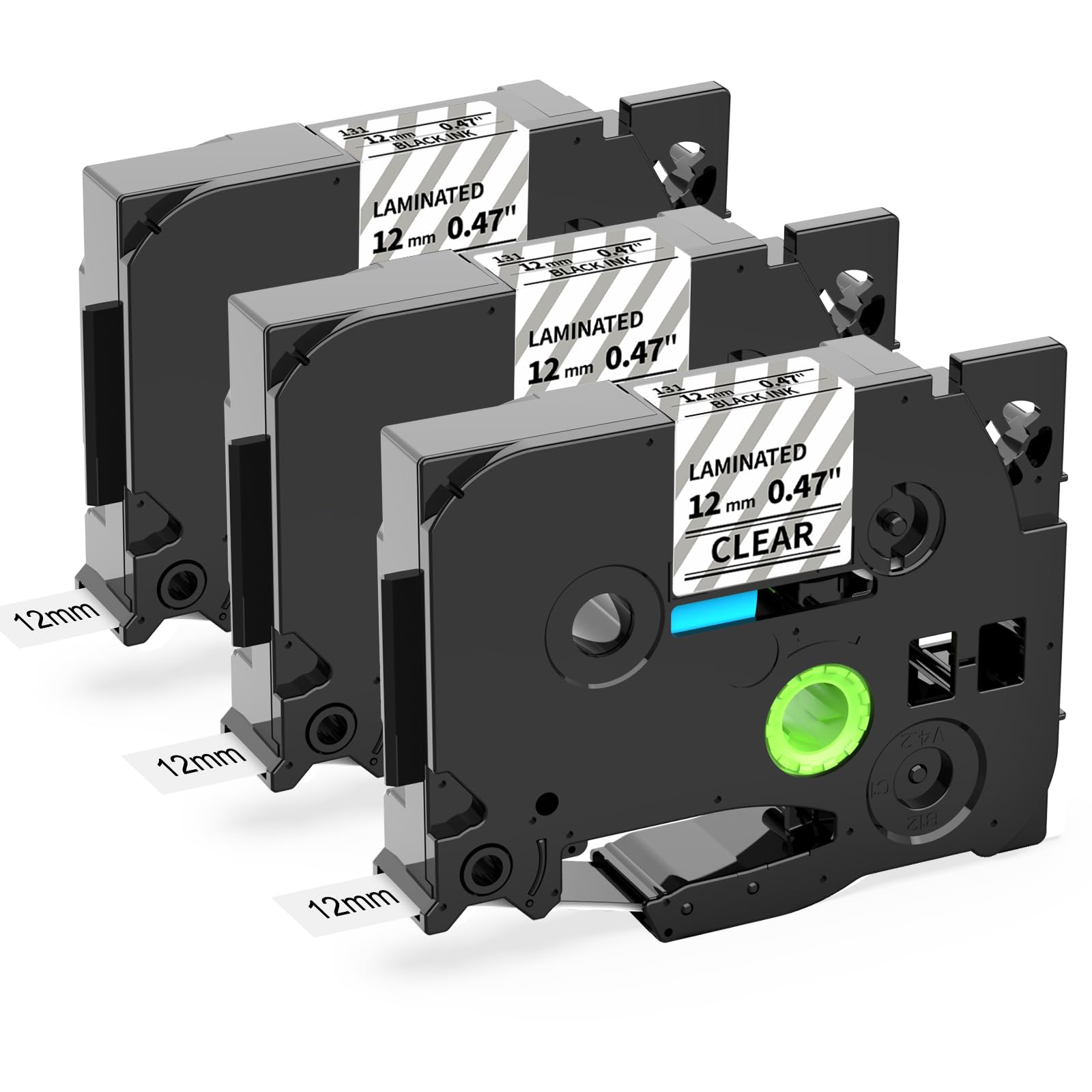 Oozmas AZe-131 TZ Tape Noir sur Transparent Compatible avec Brother P ...