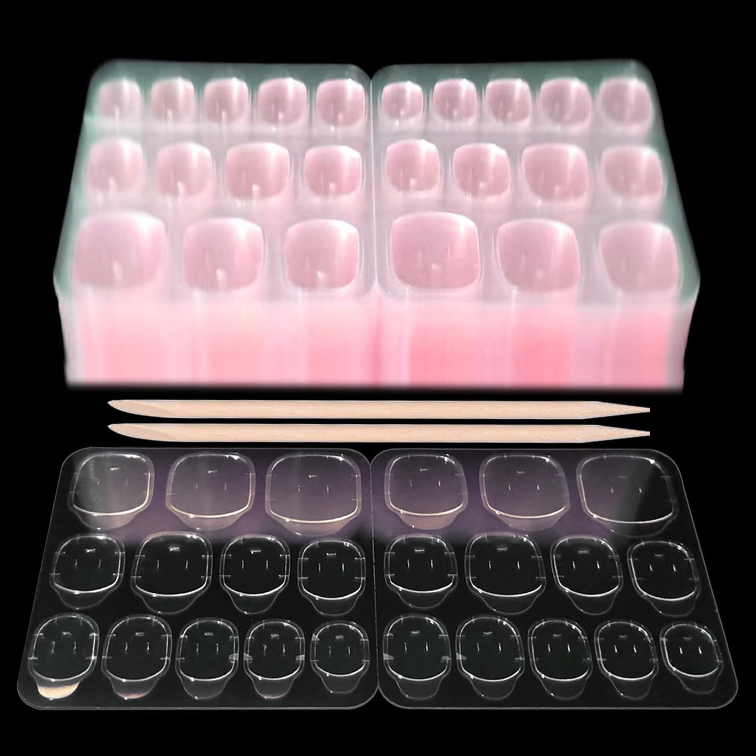 Amazon.com: 50 Sheets Nail Adhesive Tabs, 1200Pcs Pink Clear Waterproof ...