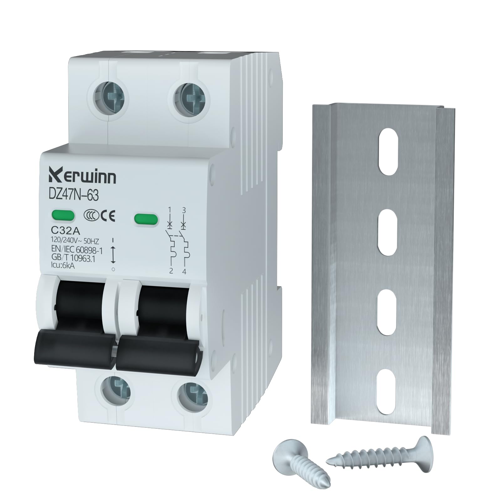 Siemens 100 Amp Breaker KERWINN Miniature Circuit Breaker 500V DC ...
