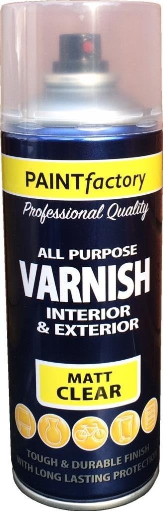 All Purpose MATT Varnish 400ML - Professional Satin Finish Spray Wood ...