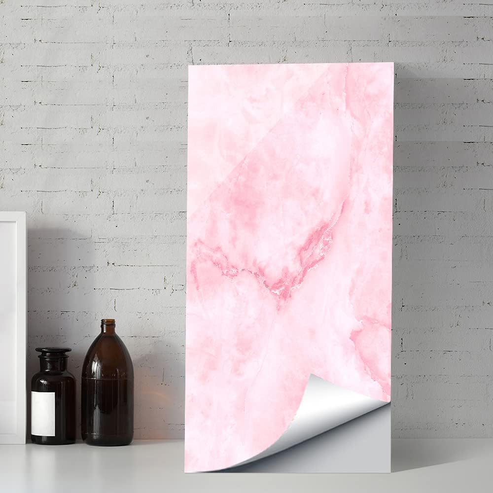 High Gloss Marble Effect Vinyl Floor Wall Tile Sticker, Sticky Back ...