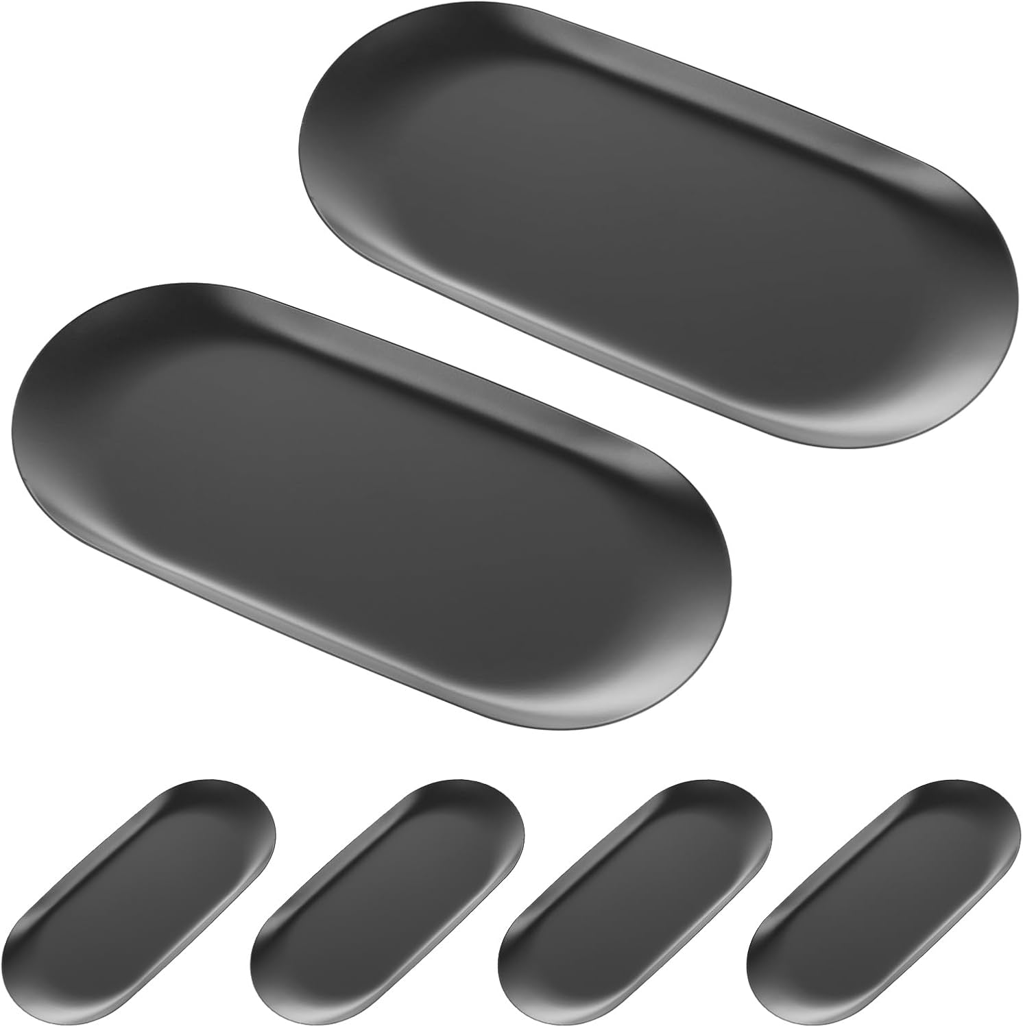 Amazon.com: CYEAH Stainless Steel Decorative Tray Set of 6, Balck ...