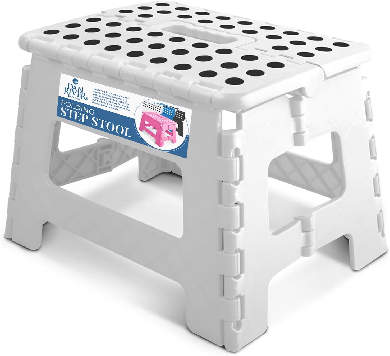 Amazon.com: DAN RIVER Folding Stool, Lightweight Plastic Foldable Stool ...