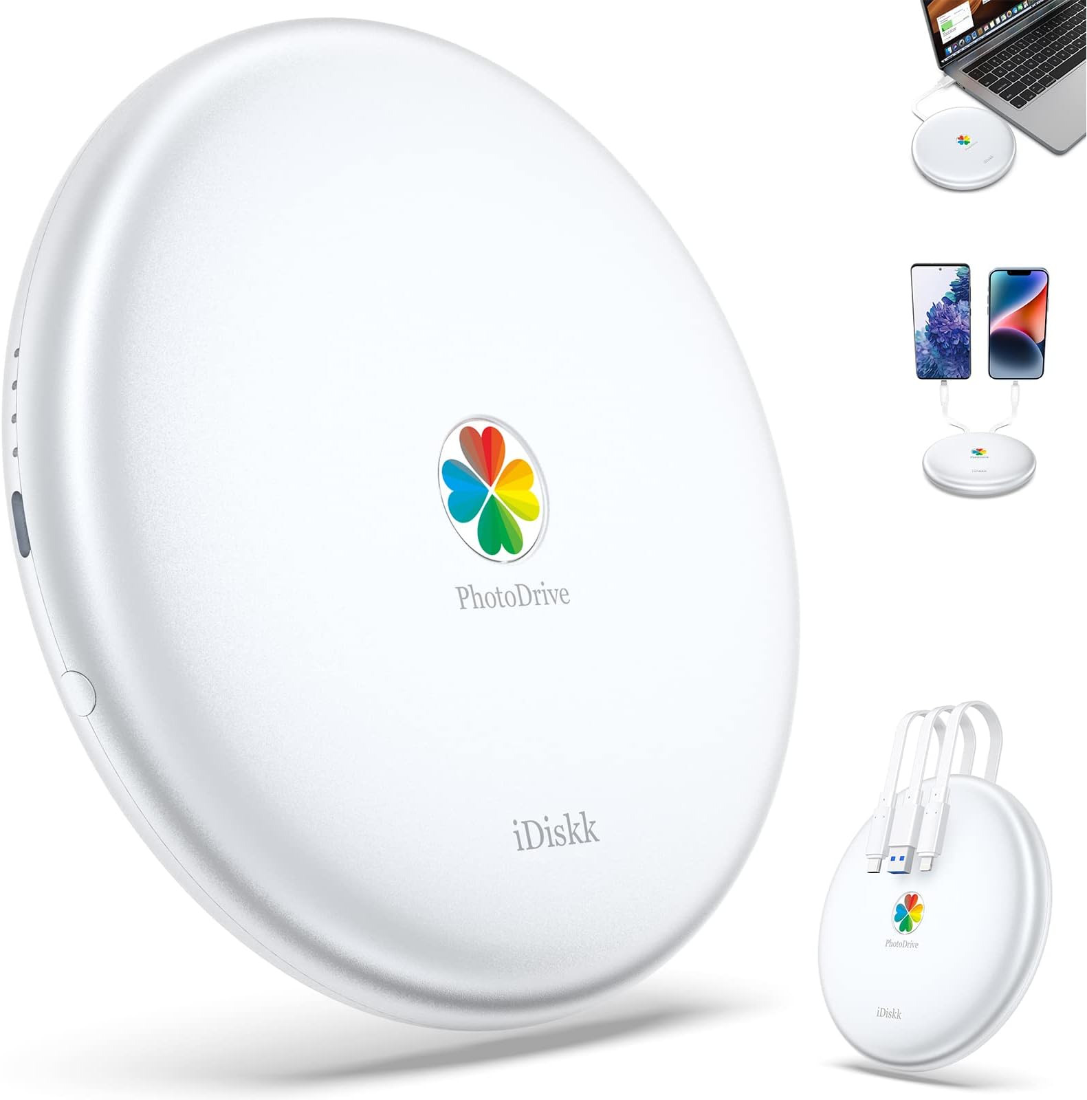 iDiskk 2TB External Hard Drive for iPhone, MFi Certified lightning Hard ...