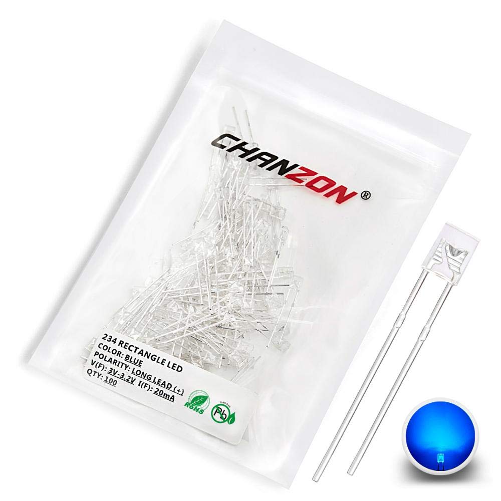 Snapklik.com : Chanzon 100 Pcs 2x3x4 Blue LED Diode Lights 234