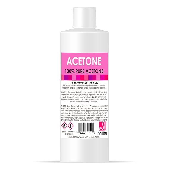 Amazon.com : Nailite Nail Polish Remover – 100% Pure Acetone, Quick ...