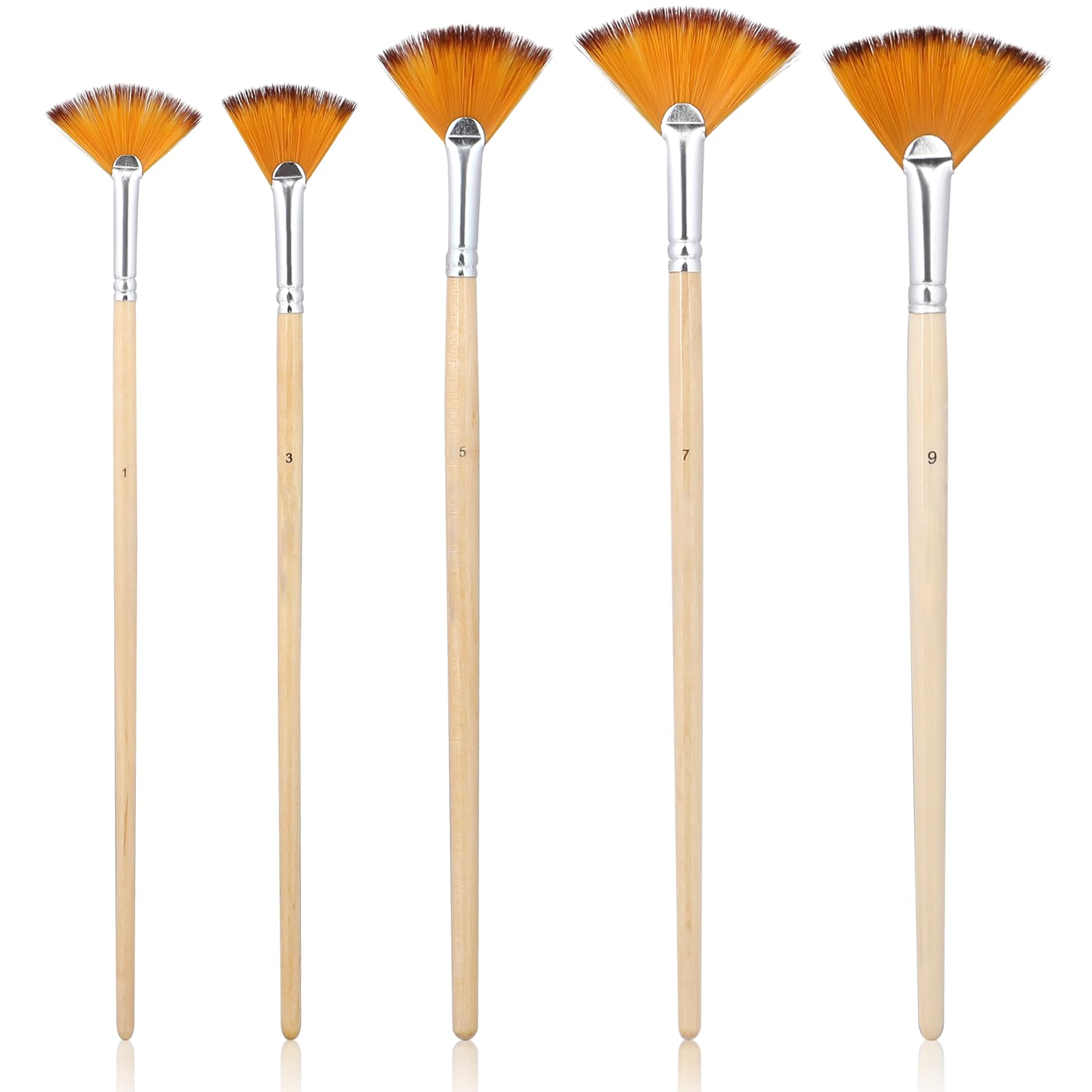 Professional Art Brushes 5-Piece Fan Brush Set For Painting ...