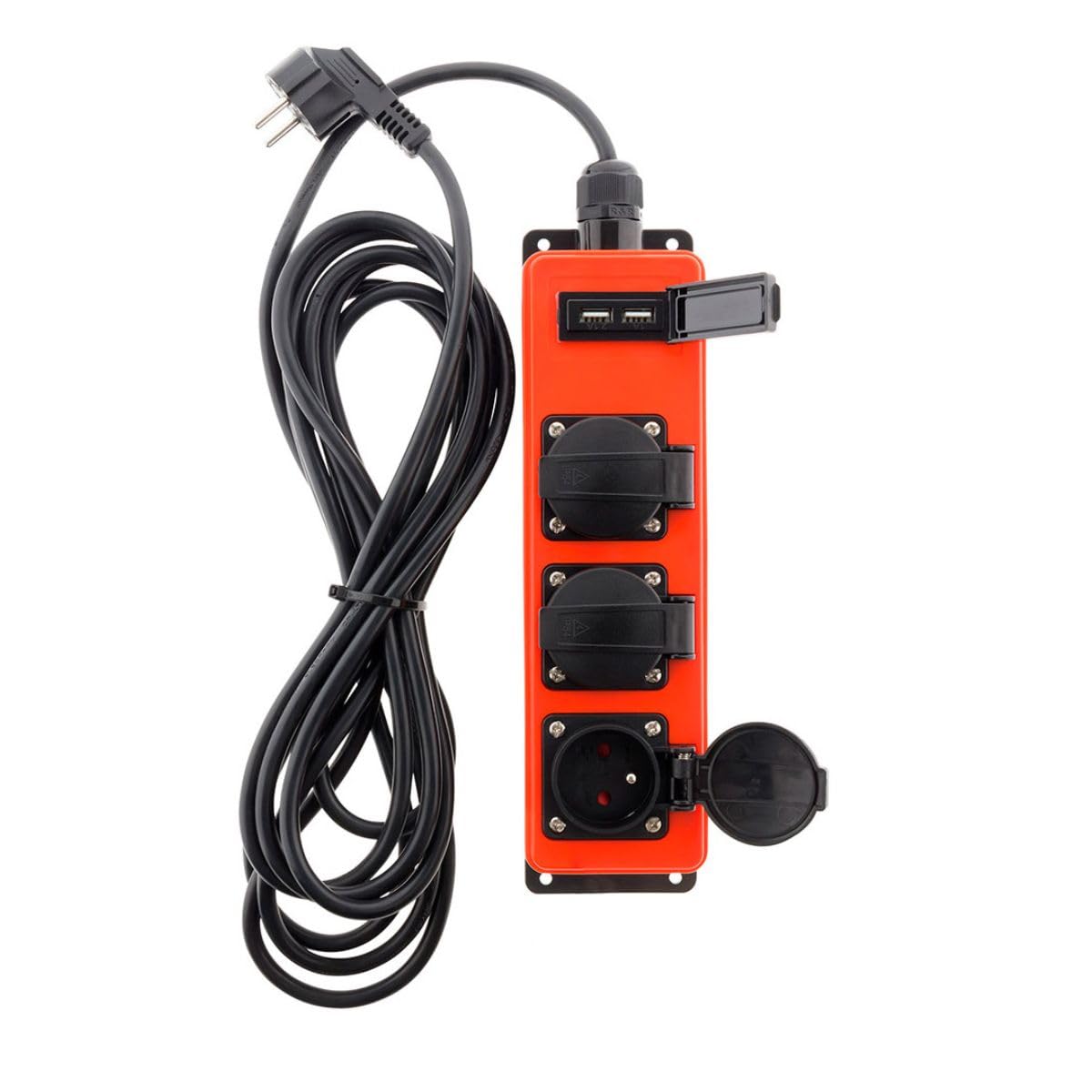 Multiprise étanche 3 prises 16A 2P+T avec 2x USB 2,1A : Amazon.fr ...