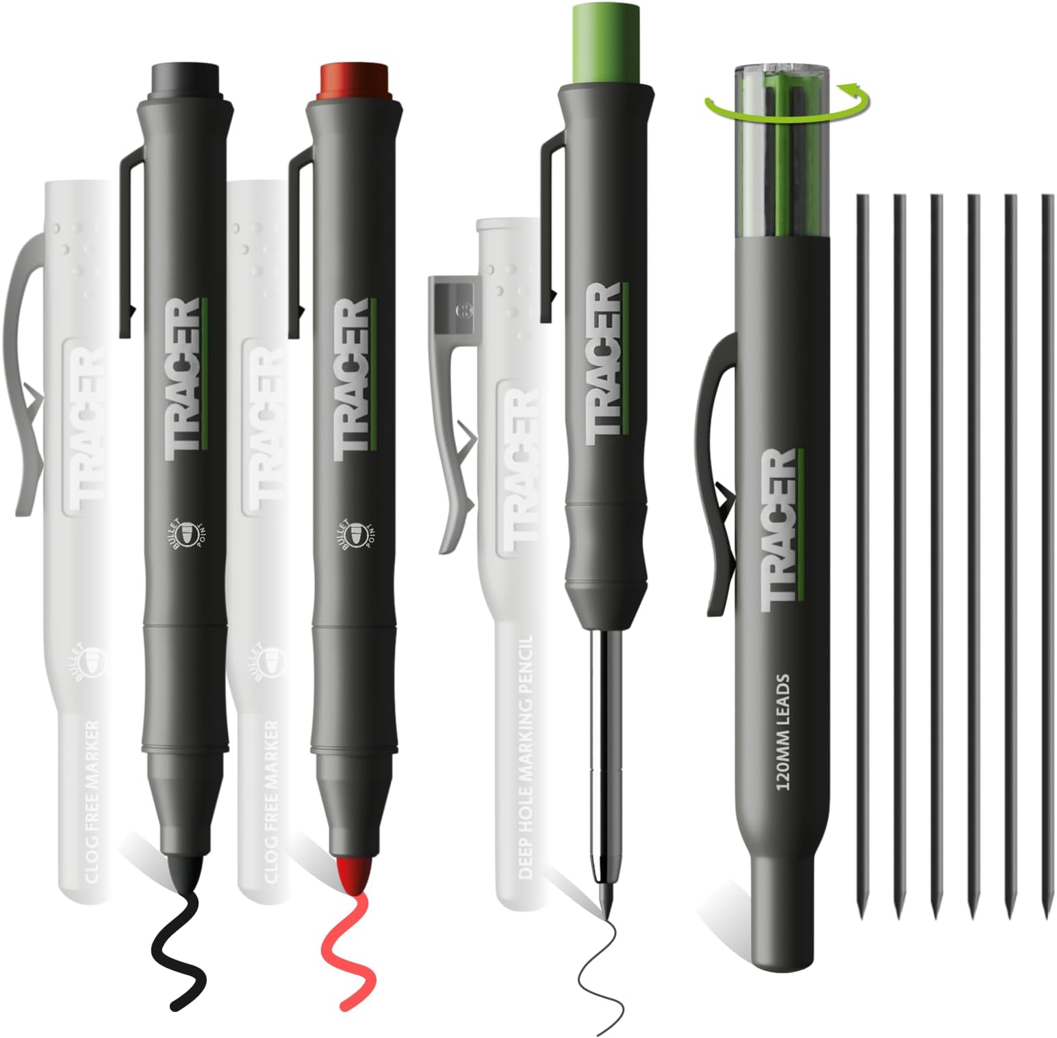 Amazon.com: Tracer Marking Kit - Deep Hole Pencil, ALH1 Lead set and 2 ...