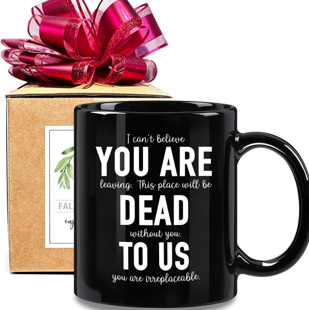 FALJIOK Funny Farewell Coffee Mug, You Are Dead to Us Mug, Going Away ...