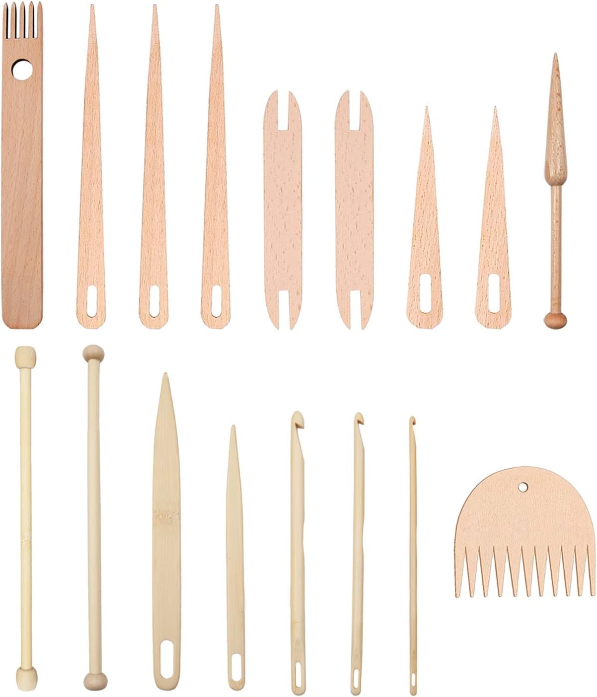 Amazon.com: CDIYTOOL 17Pcs Wood Hand Loom Stick Set,Weaving Loom Tool ...