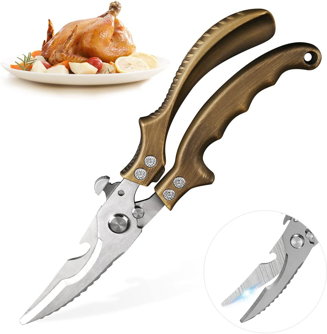 Forbici da Cucina, Forbici Trinciapollo Professionali, Forbici pollo ...