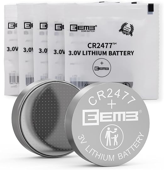 Amazon.com: EEMB 5 Pack CR2477 Battery 3V Lithium Battery Button Coin ...