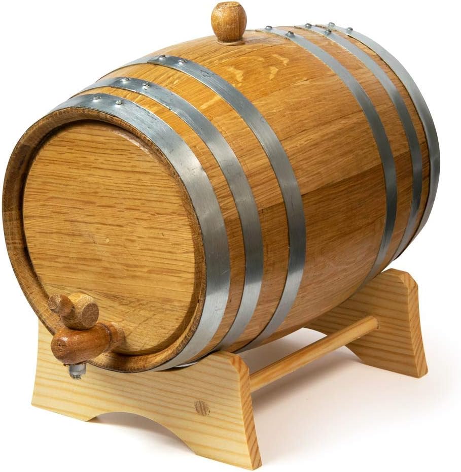 Amazon.com: 20 Liters Oak Aging Barrel, Wooden Whiskey Barrel, Wine ...