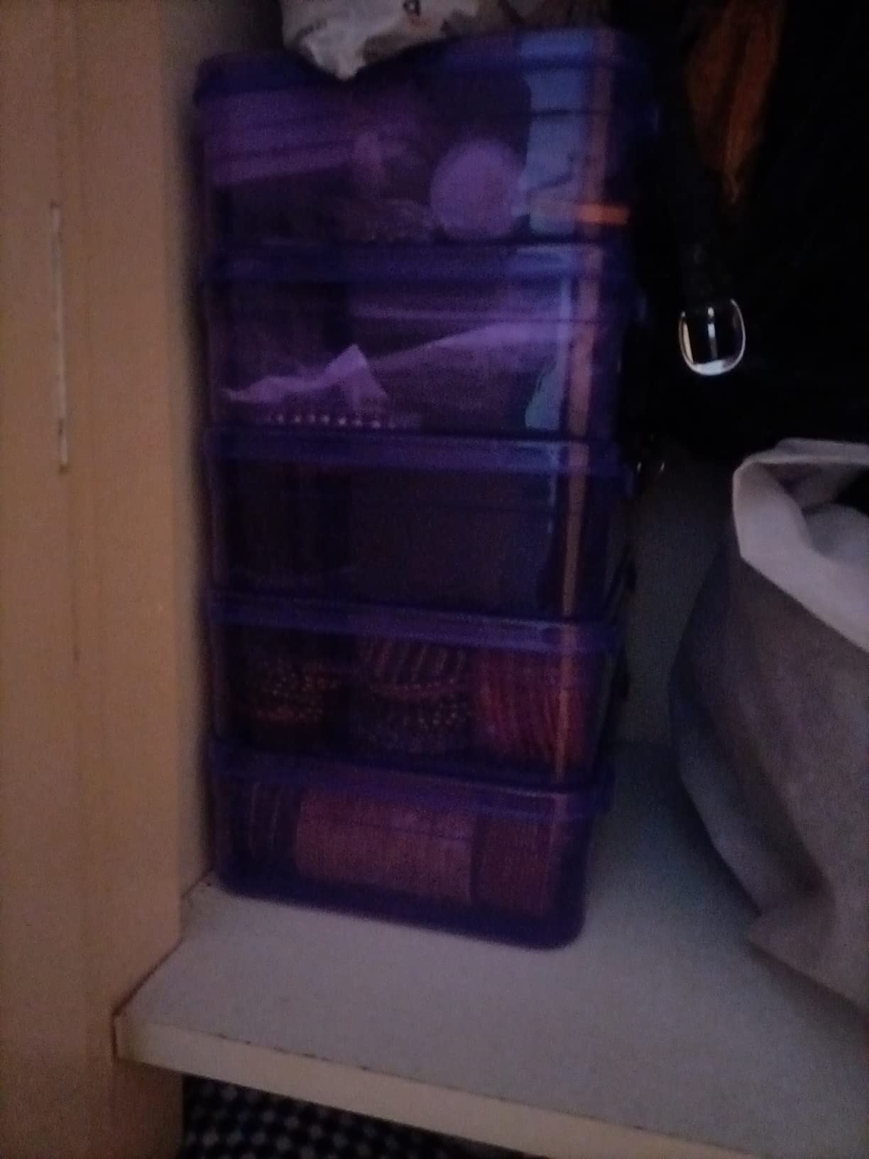 Feliz Purple Coloured Plastic Large Storage Boxes Size 11.5x7.5x2.75 ...