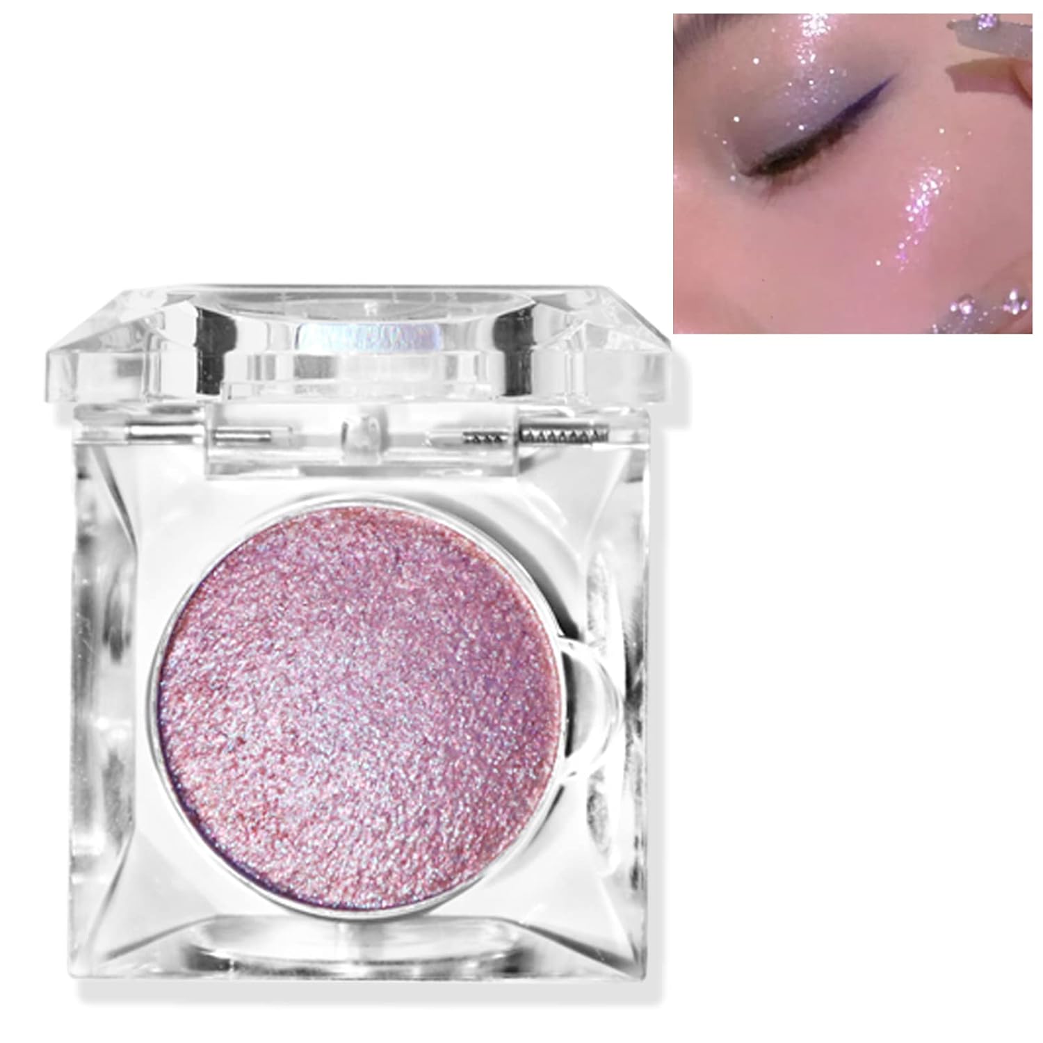 Jutqut Resaltador de brillo morado y rosa brillante en polvo de ...