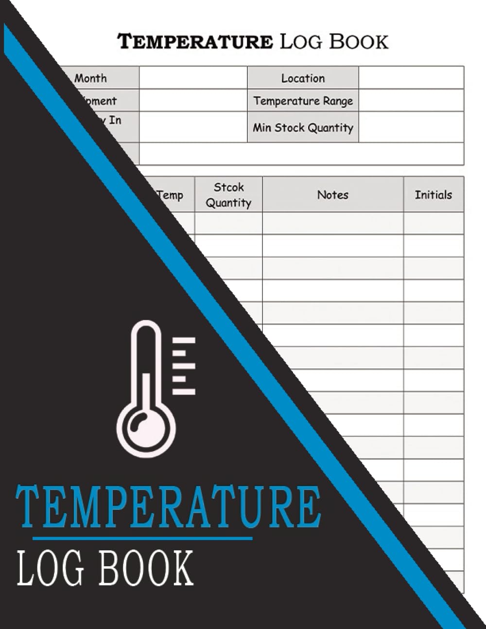 Temperature Log Book: Fridge/Freezer Temperature Log Book | Daily ...