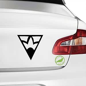 Amazon.com: Inverted Triangle Symbol Decal Sticker (black, 8 inch ...