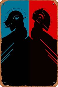 Amazon.com : Daft Punk Poster Band Poster (24) Metal Sign Retro Wall ...