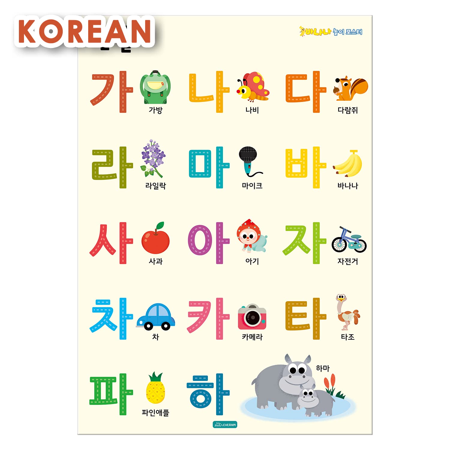 Snapklik.com : Korean Alphabet Chart Korean Language Poster Hangul ...