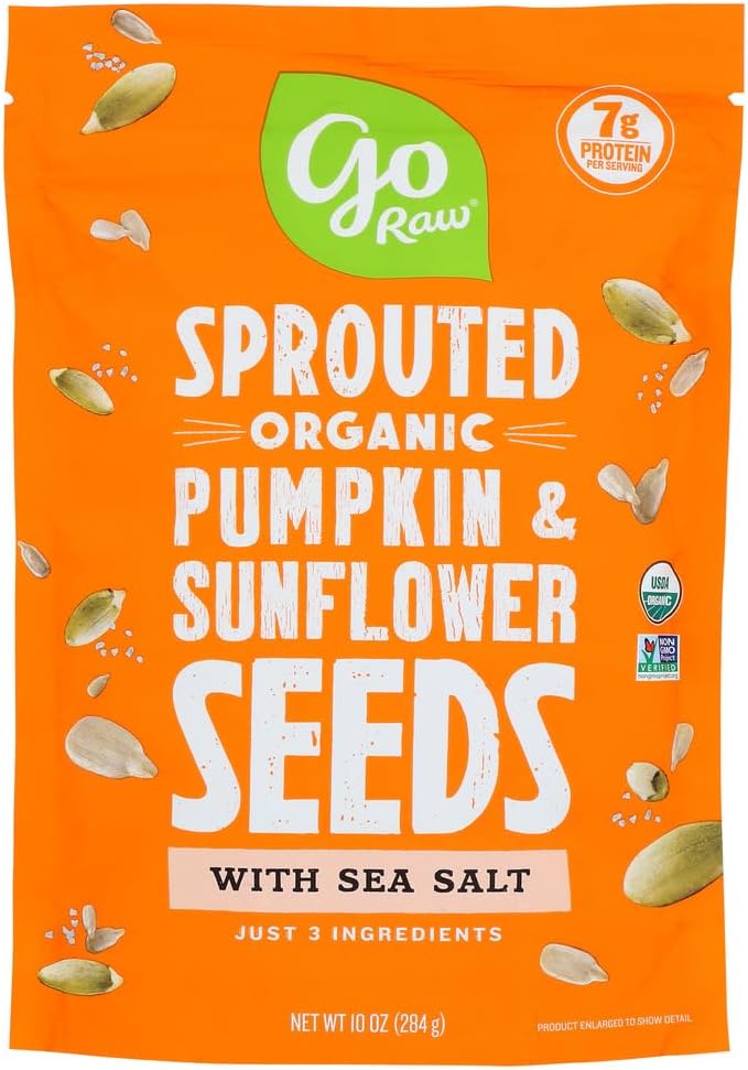 Amazon.com : Go Raw Sprouted Organic Pumpkin & Sunflower Seeds with Sea ...
