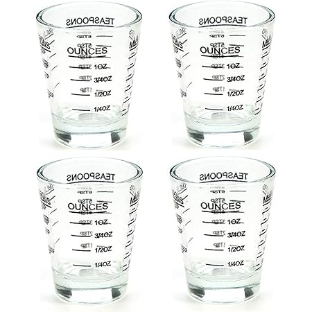 Amazon.com | Shot Glasses Measuring cup Liquid Heavy Glass Wine Glass Espresso Shot Glass 26 ...