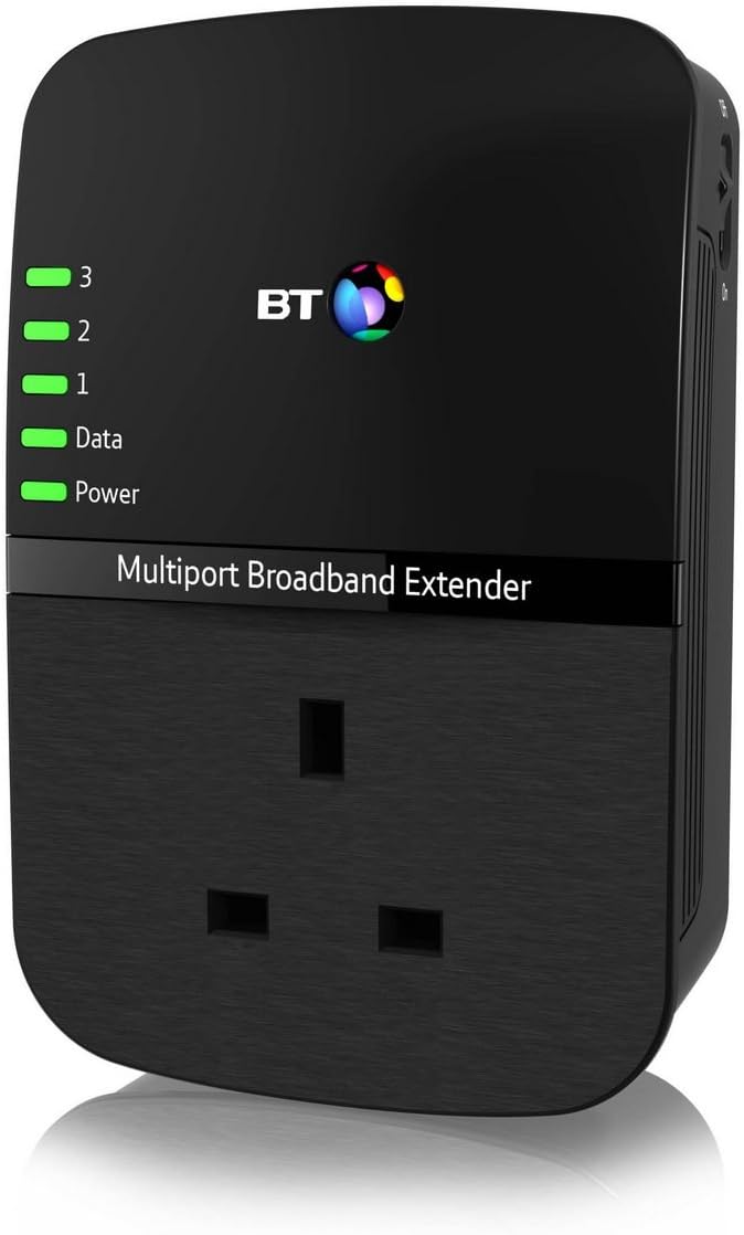 BT Multiport Broadband Extender 500 Add-On, Pass Through Powerline ...