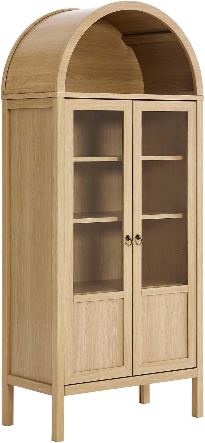 Amazon.com: Modway EEI-6638-OAK Tessa Tall Arched Storage Display ...
