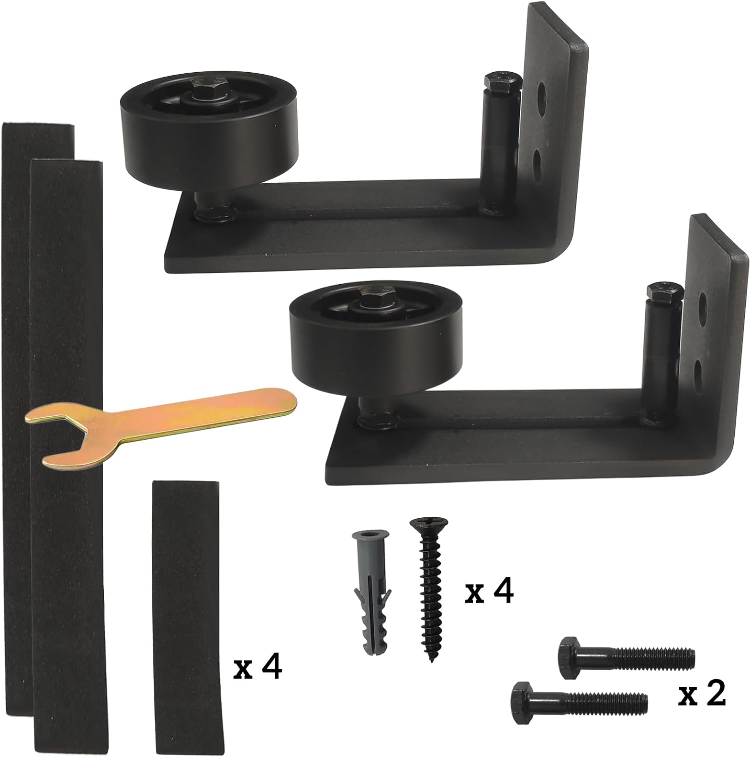 Amazon.com: Barn Door Bottom Roller Guide 2 Pack - Adjustable and Wall ...