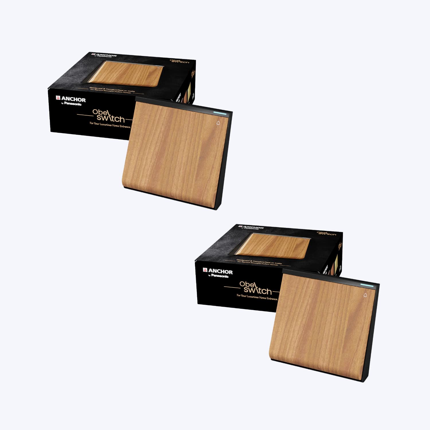 Anchor by Panasonic Obel Bell Switch | 6A 2 Module Door Bell Push ...