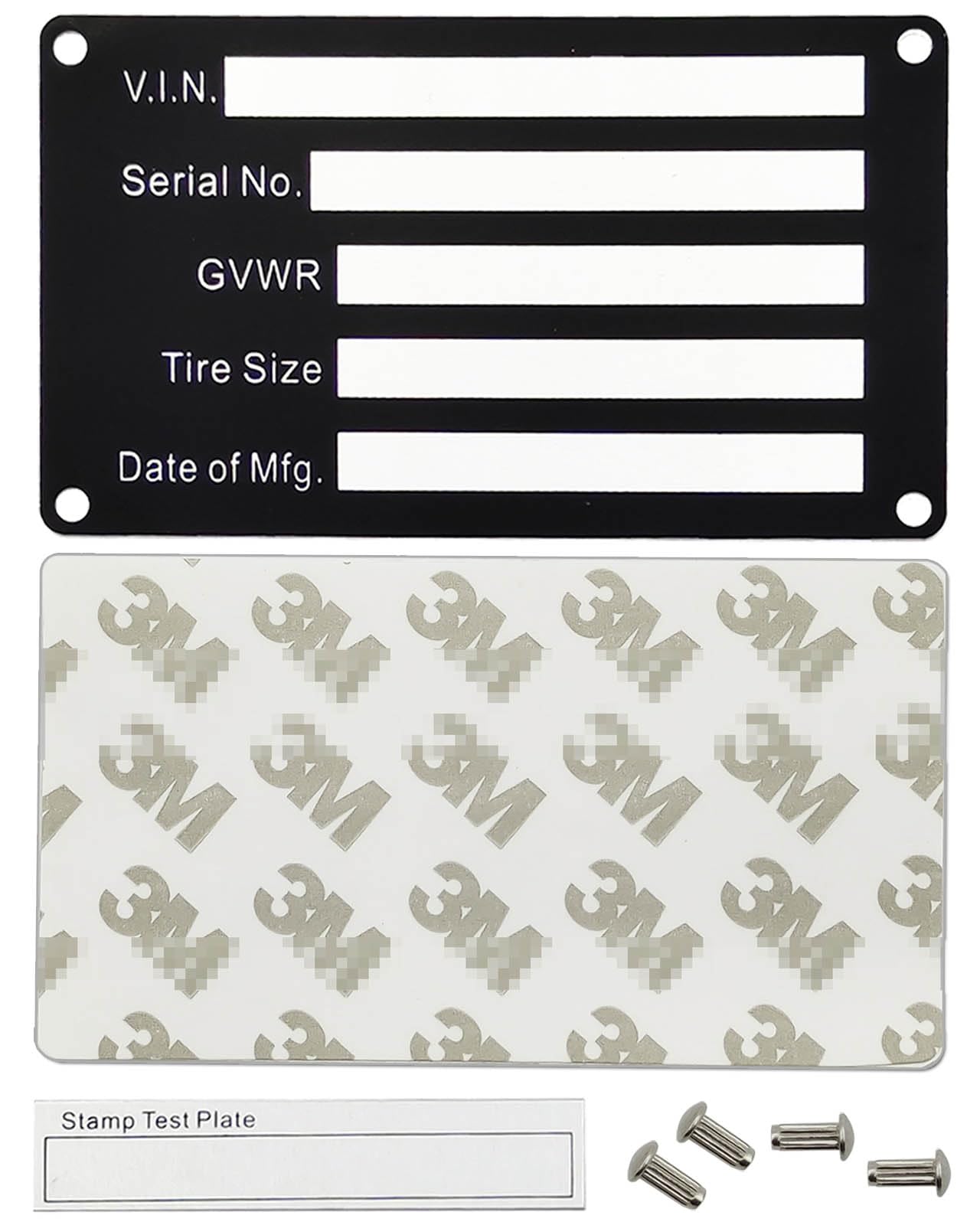Amazon.com: Trailer VIN ID Plate Data TAG Blank Model Identification ...