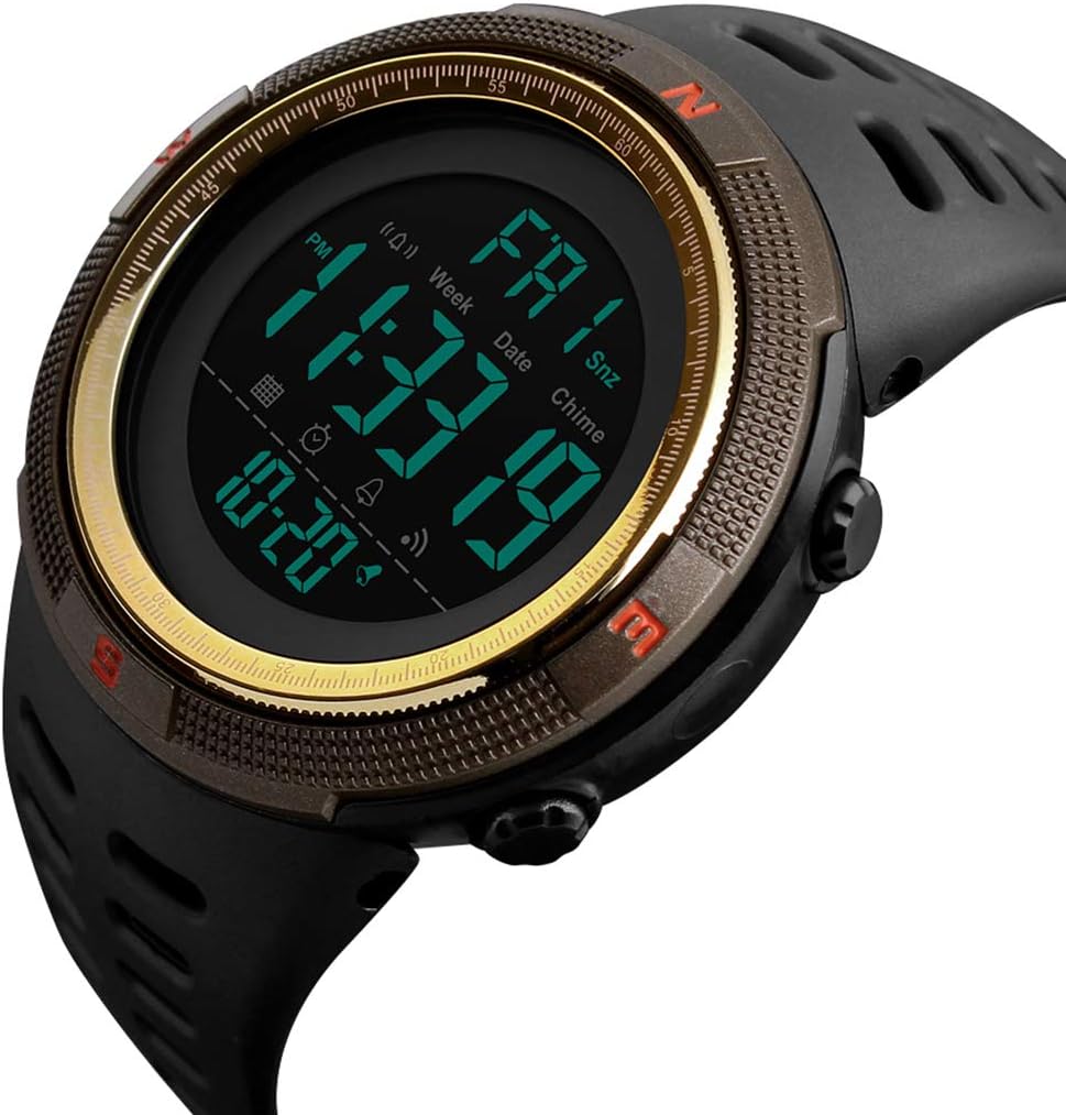 Tonnier Watch Mens Outdoor Sports Watches Multifunction Digital LED ...