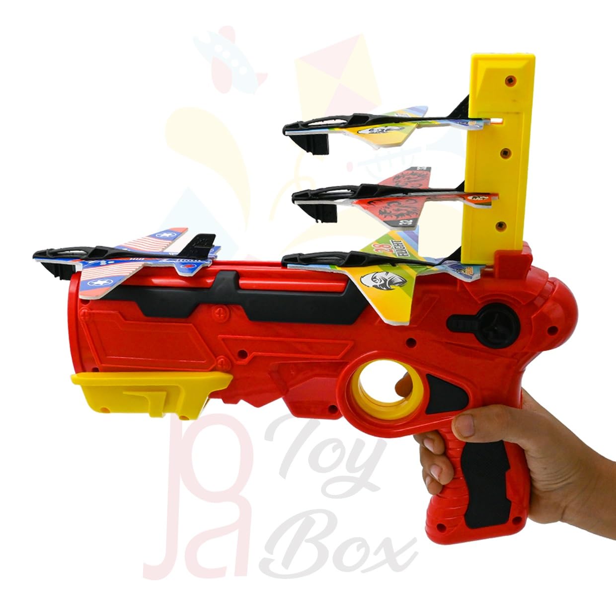 JOA TOYBOX Plastic Airplane Launcher Gun Toy, Catapult Toy Gun with 4 ...