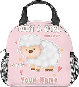 Amazon.com: Custom Sheep Lunch Bag for Adults - Reusable Insulated ...