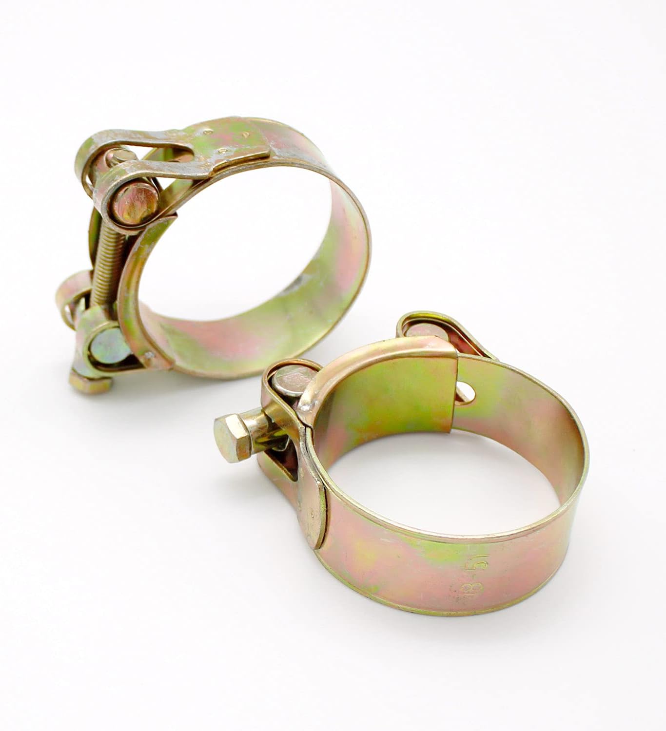 2 Pack Stainless Steel T Bolt Hose Clamps Heavy Duty Adjustable Large ...