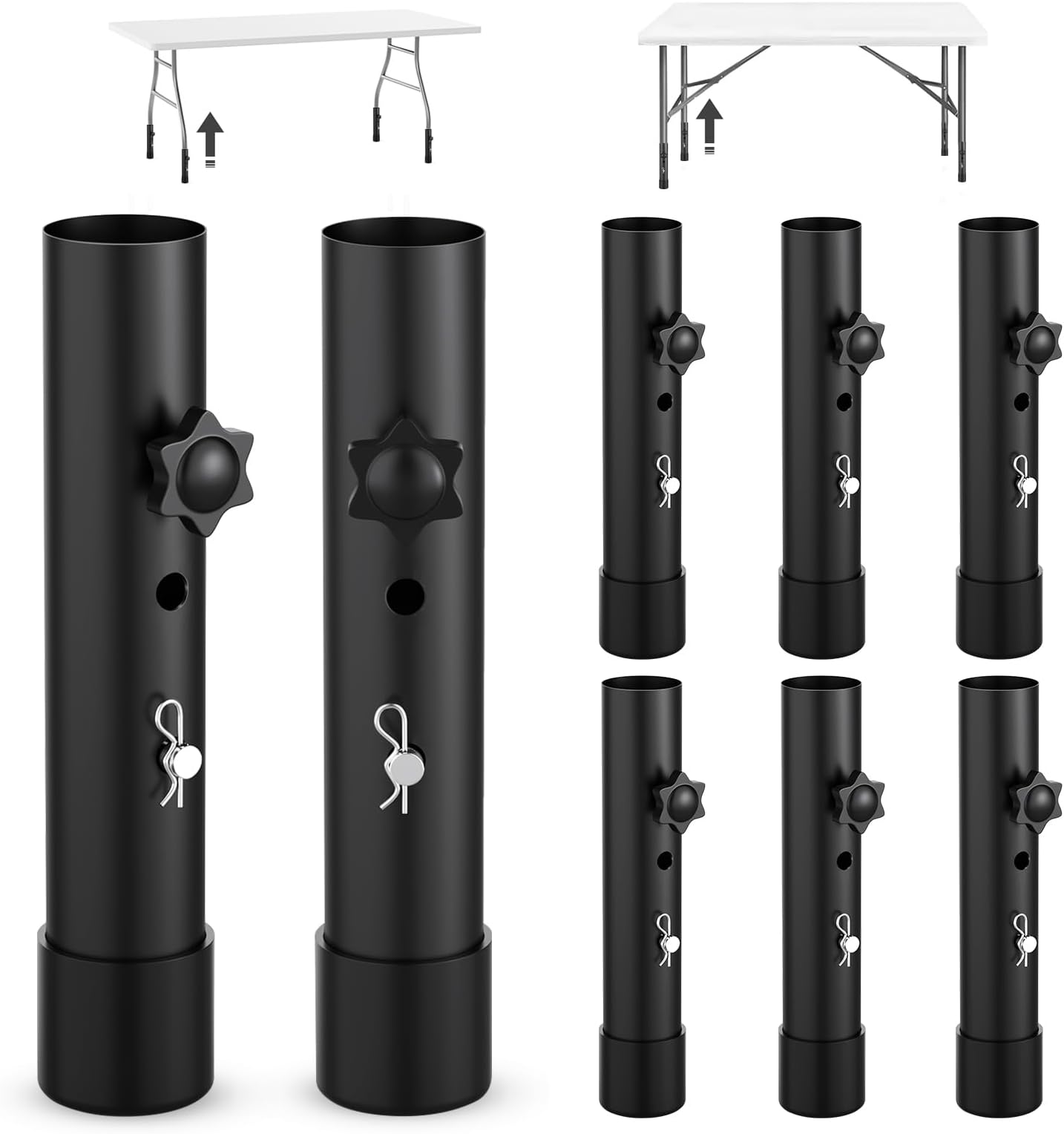 Amazon.com: YUEYIN Table Leg Extensions for Straight Leg/Bent Leg ...