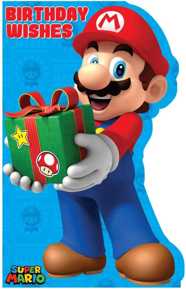 Super Mario Birthday Card : Amazon.co.uk: Stationery & Office Supplies