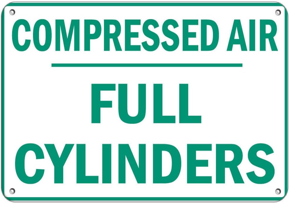 Amazon.com: Compressed Air Full Cylinders Hazard Sign Flammable Label ...