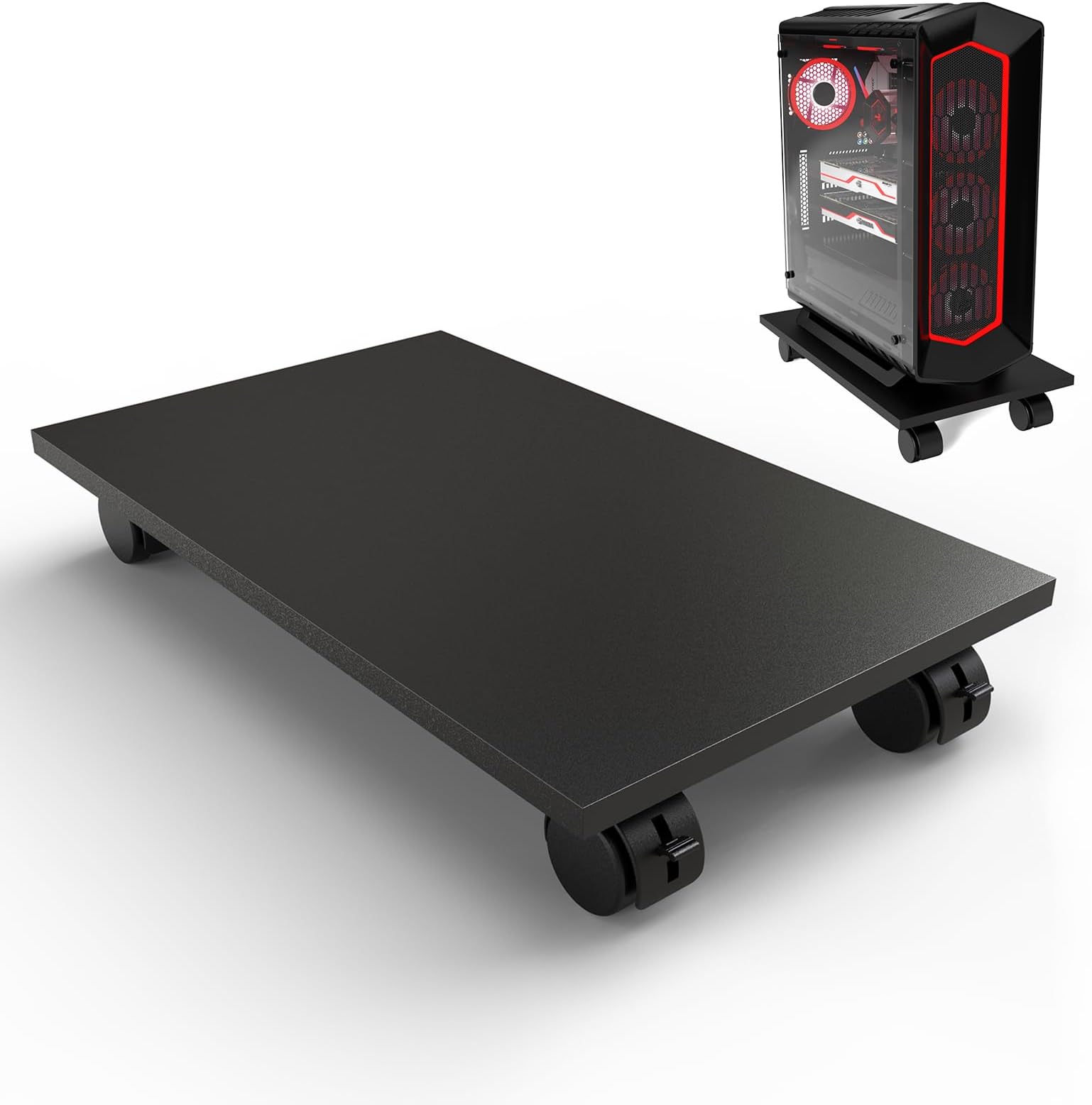 Amazon.com: Mobile CPU Stand, CPU Rolling Stand Adjustable Computer ...