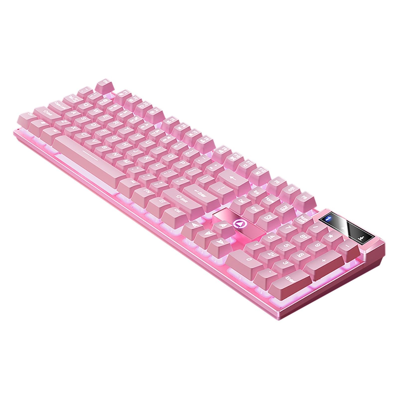 Amazon.com: Wired Floating Gaming Keyboard Light Up USB Keyboard ...