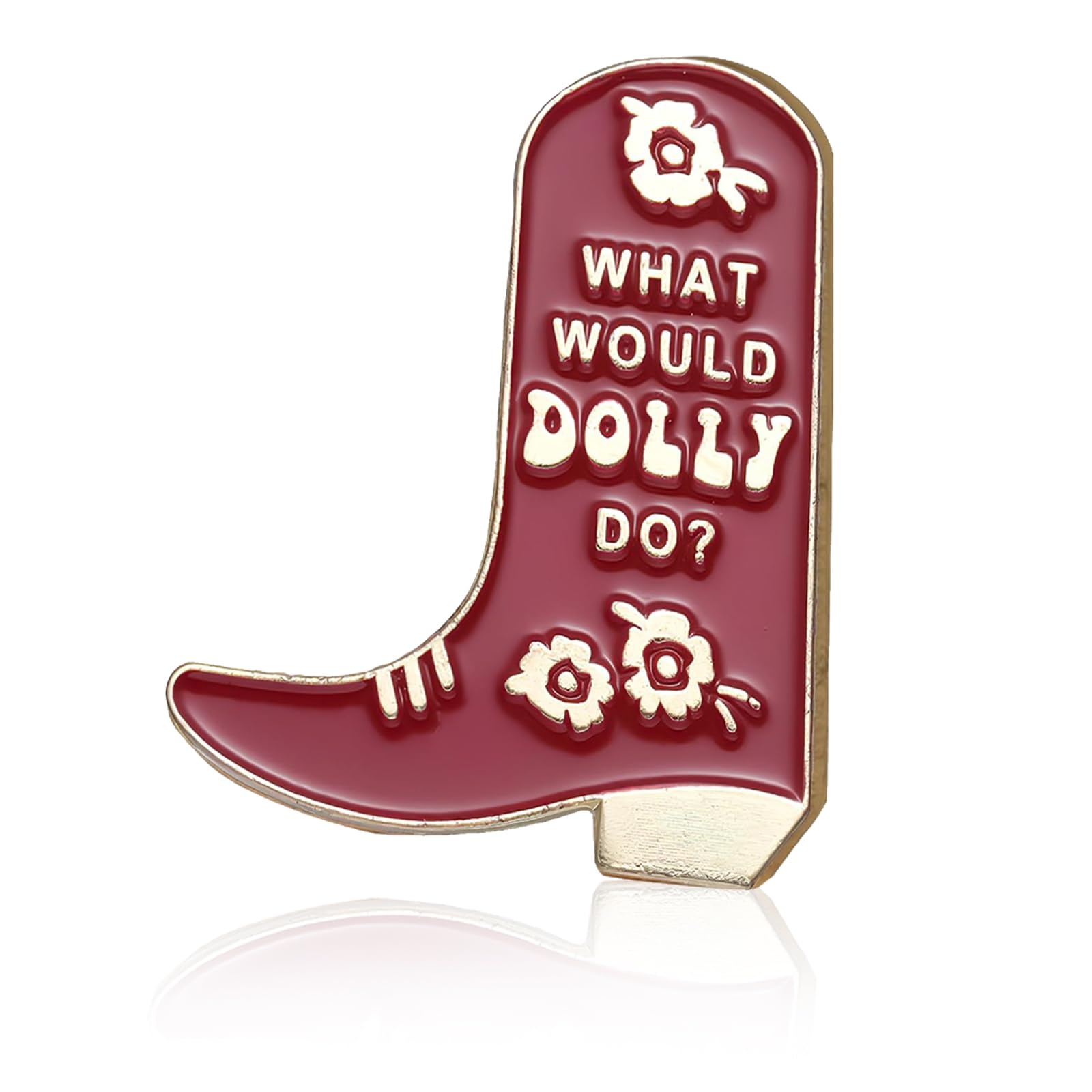Enamel Pins,Red Boot Brooch Enamel Pin Badges, What Would Dolly Do ...